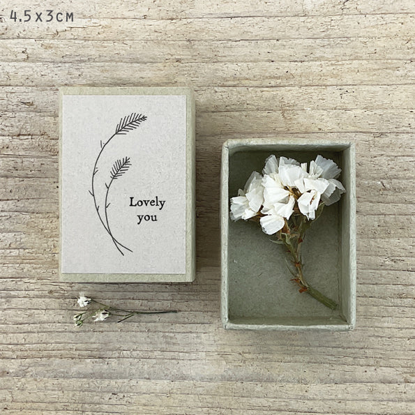 Matchbox 'Lovely You' flowers – Little Welsh Company