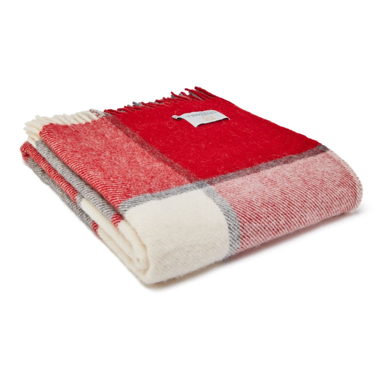 Red/Cream Block Check Throw By Tweedmill – Little Welsh Company