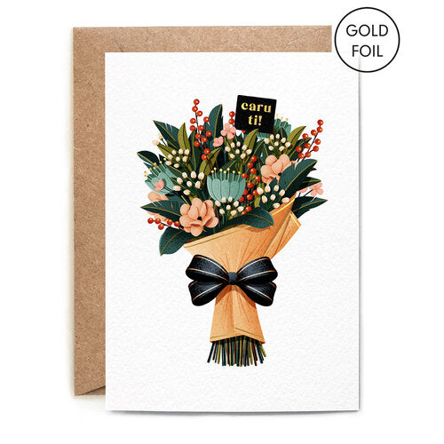 Caru Ti Bouquet Card – Little Welsh Company