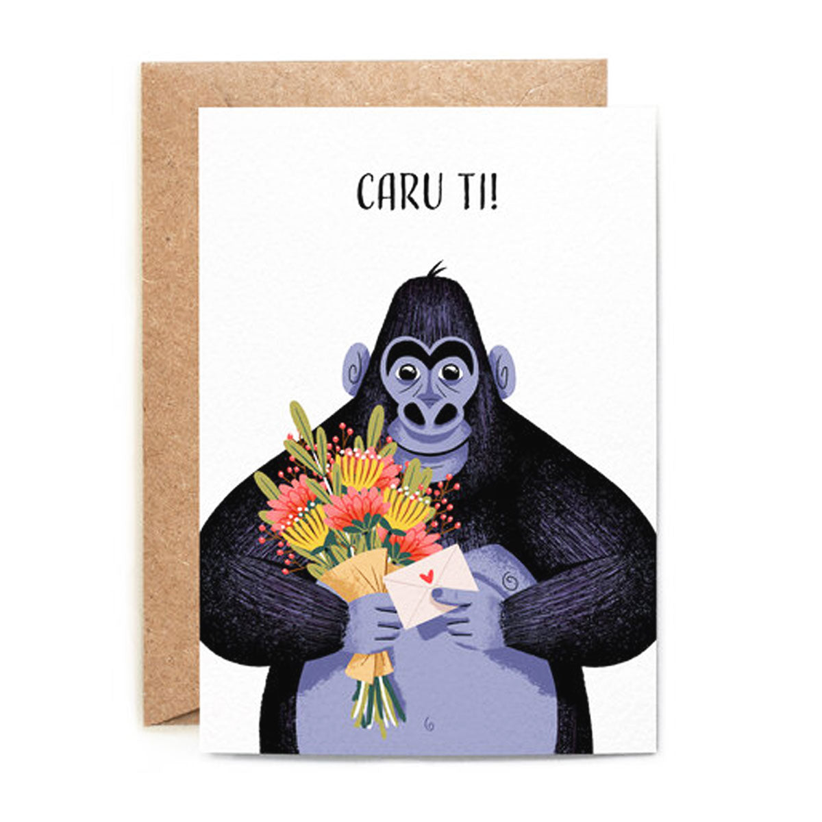 Caru Ti Gorilla Card – Little Welsh Company