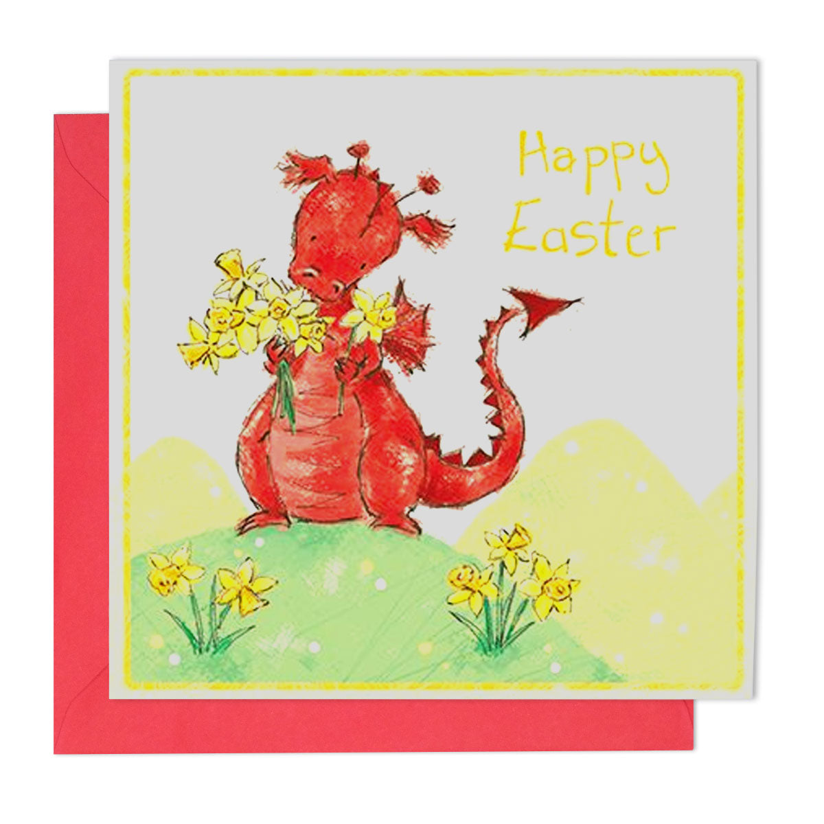 Happy Easter Dragon Card – Little Welsh Company