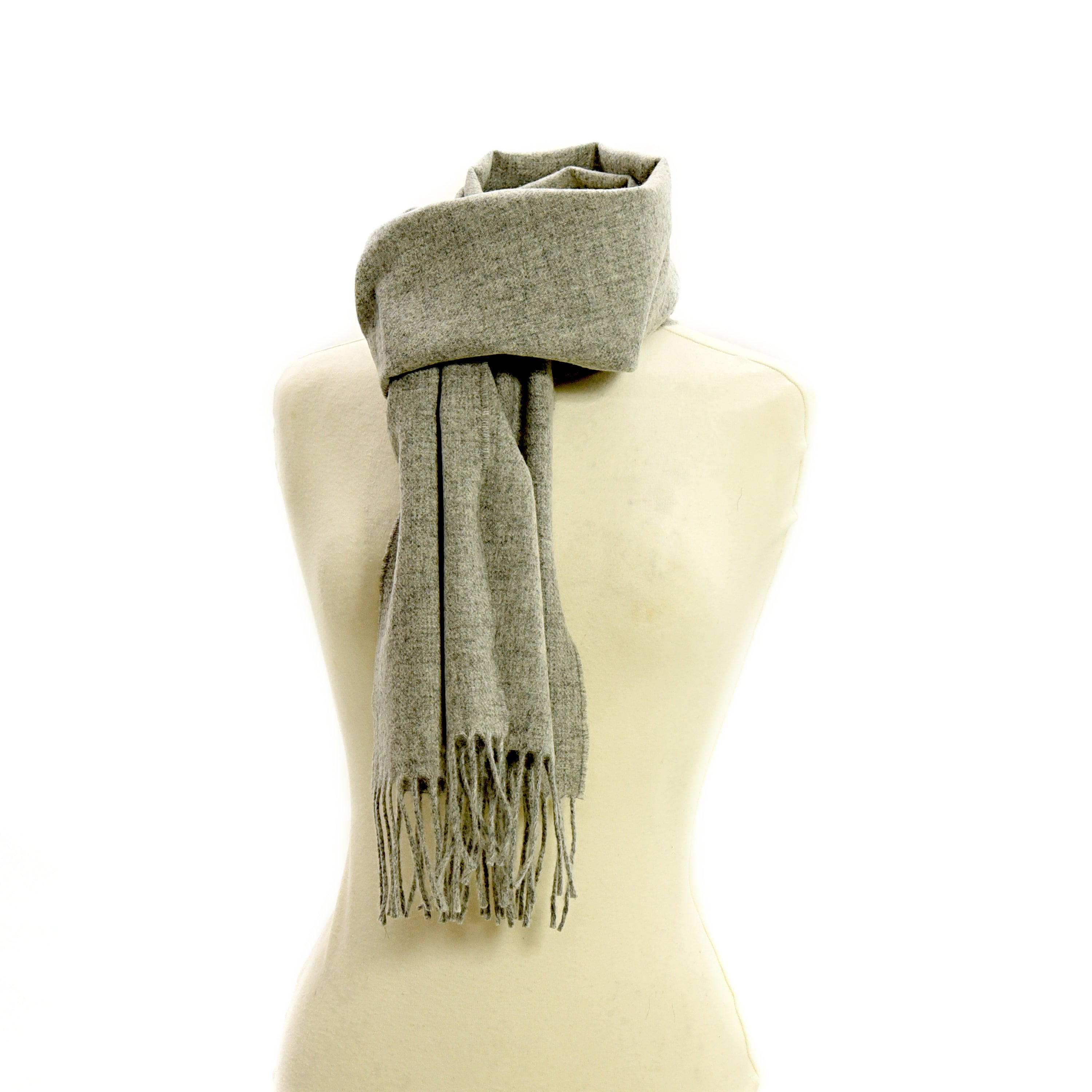 Light Grey Plain Scarf by Tweedmill – Little Welsh Company