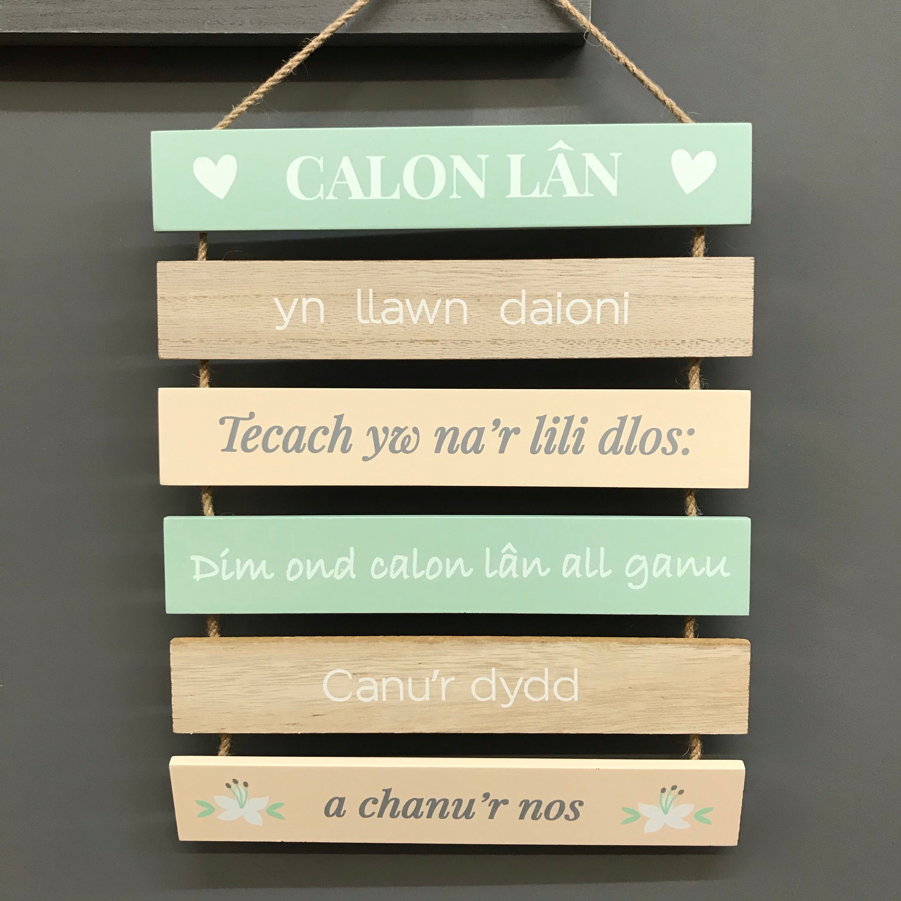 Slatted Calon Lan hanging Sign – Little Welsh Company