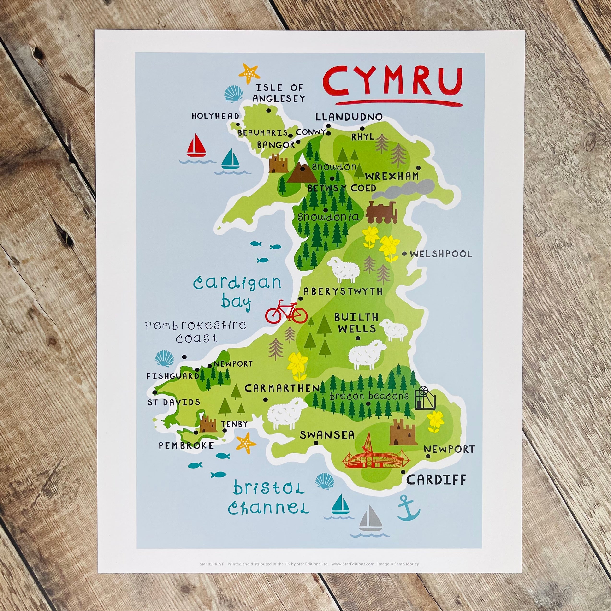 Cymru Map print – Little Welsh Company