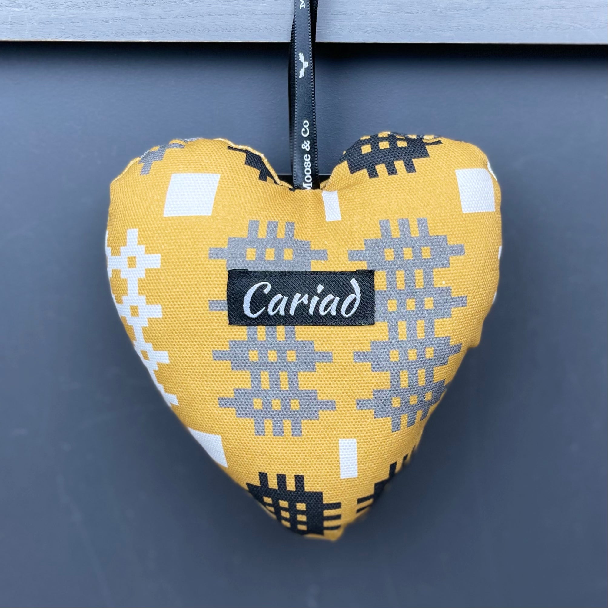 Mustard Welsh Tapestry Cariad Heart Hanger – Little Welsh Company